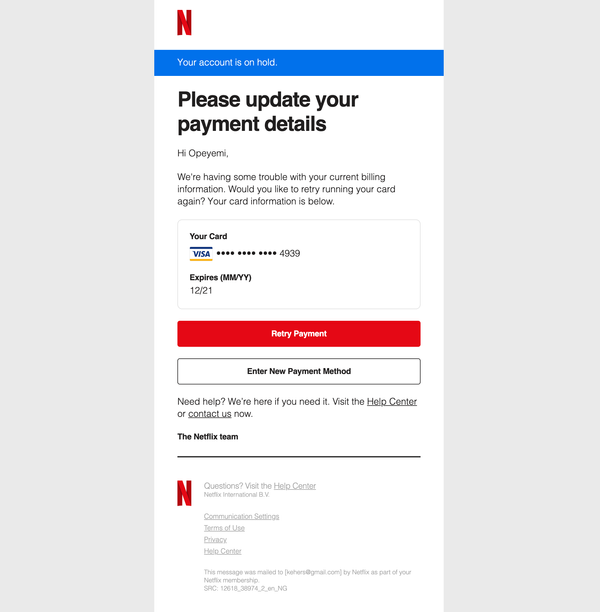 3 payment notification emails you should be sending